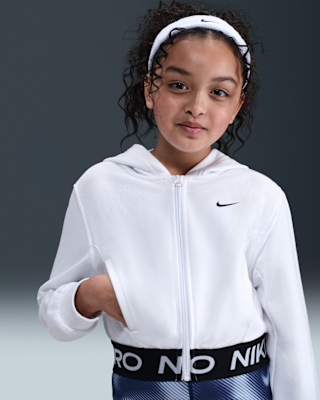 Nike Pro Fleece Older Kids' (Girls') Dri-FIT Full-Zip Hoodie. Nike AU